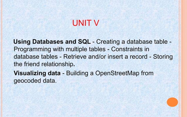 Unit V Pythonpptx Python Basics Ppt Python Ppt 4043