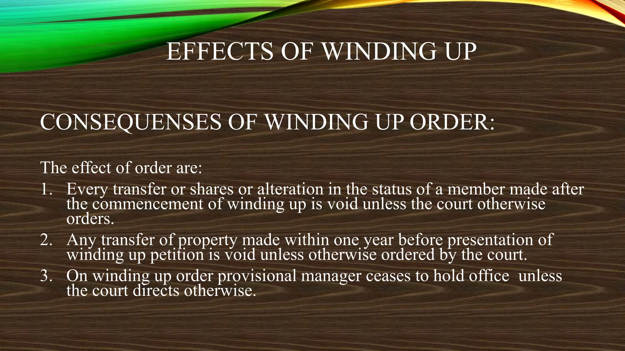 Unit V Windingup.pptx winding of a Company ;law | PPTX