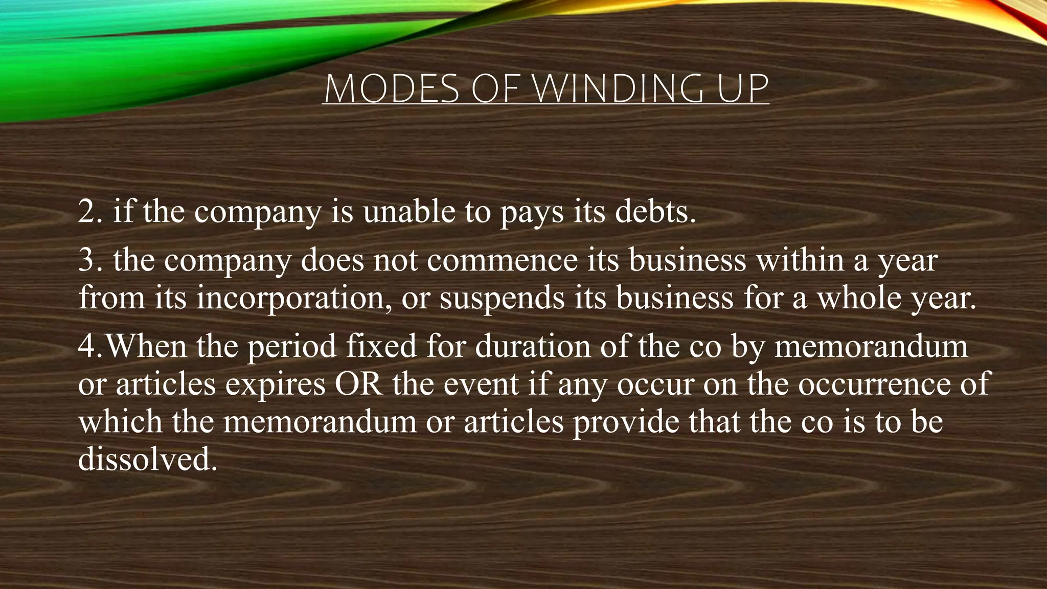 Unit V Windingup.pptx winding of a Company ;law | PPTX