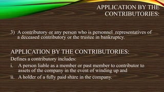 Unit V Windingup.pptx winding of a Company ;law | PPTX