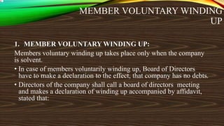 Unit V Windingup.pptx winding of a Company ;law | PPT
