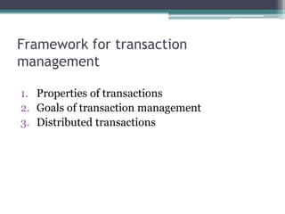 management of distributed transactions | PDF