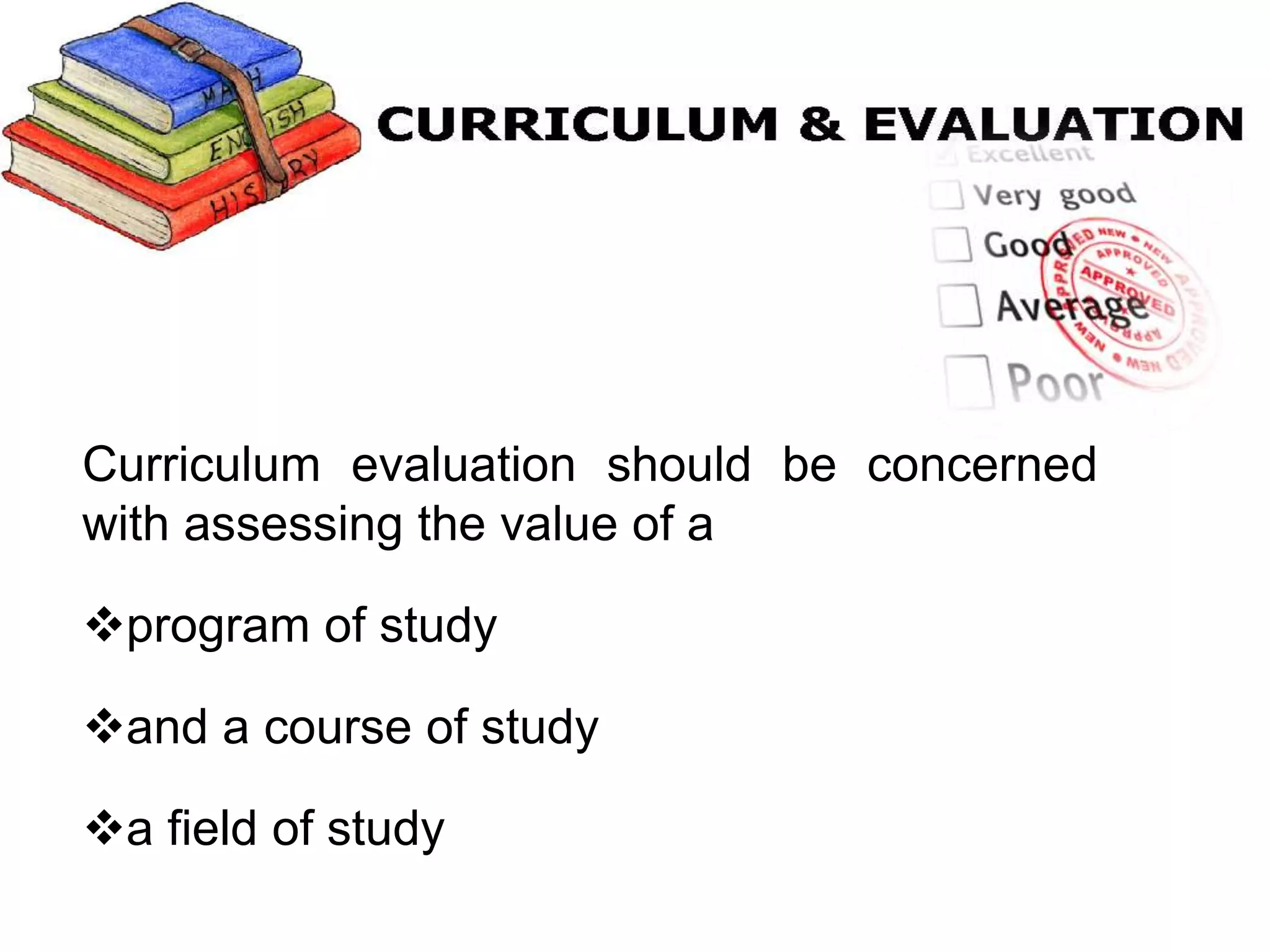 Curriculum Evaluation | PPTX