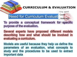 Curriculum Evaluation | PPTX