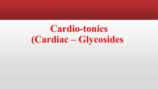UNIT X CARDIAC DRUGS | PPT