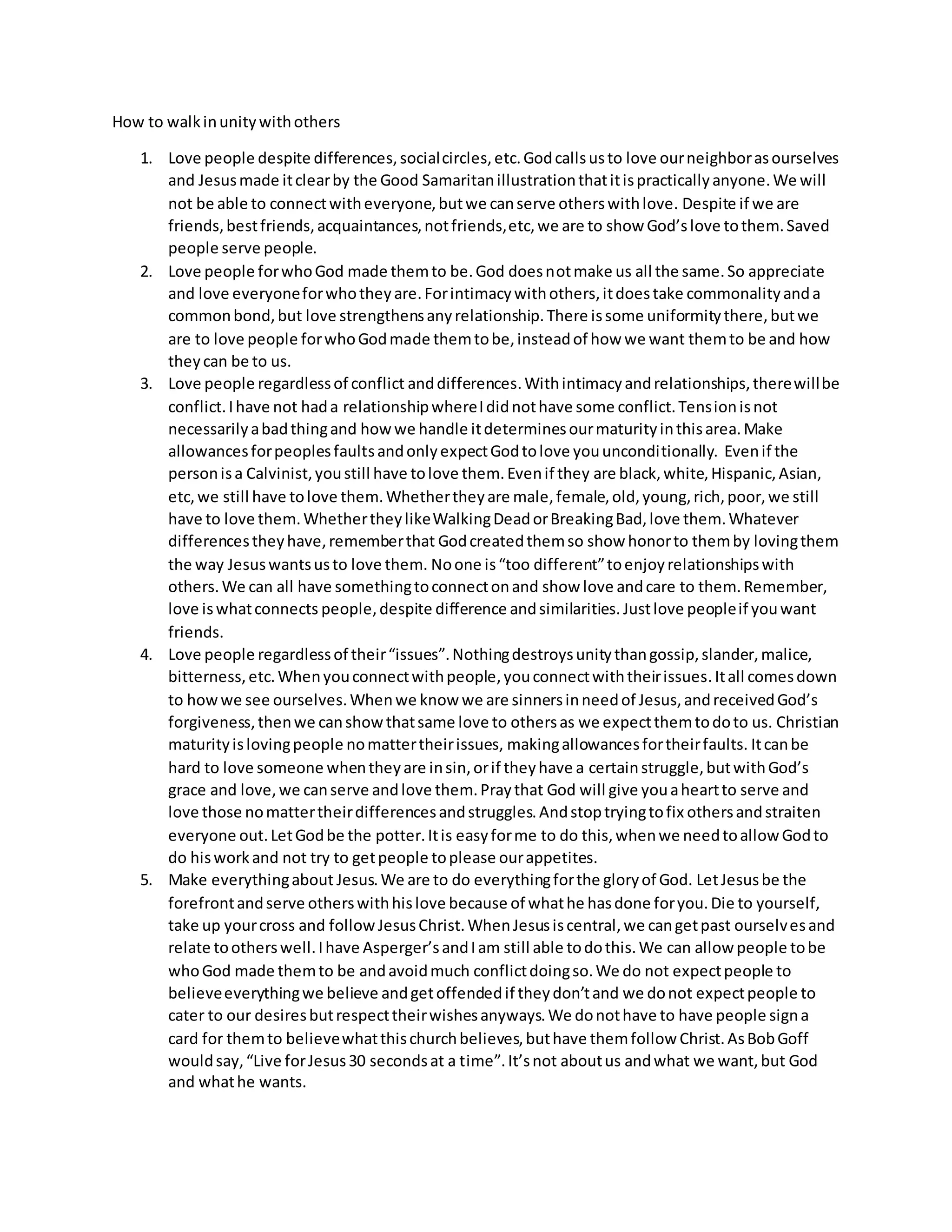 Unity, Not Uniformity | PDF