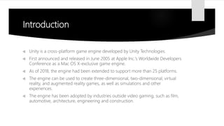 Unity Game Engine - Basics | PPTX