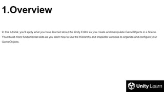 Unity - Building your first real-time 3D project | PPT