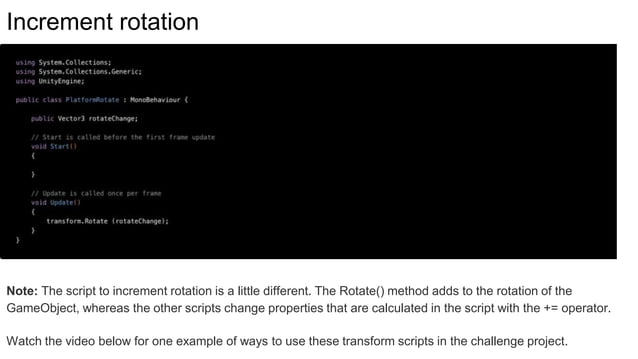 Unity - Essentials of Programming in Unity | PPT