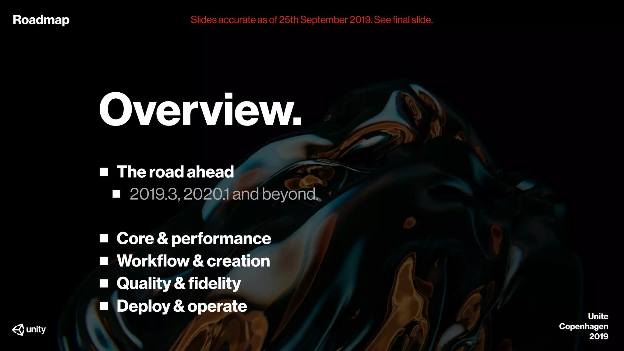 Unite Copehagen 2019 - Unity Roadmap 2020 | PDF