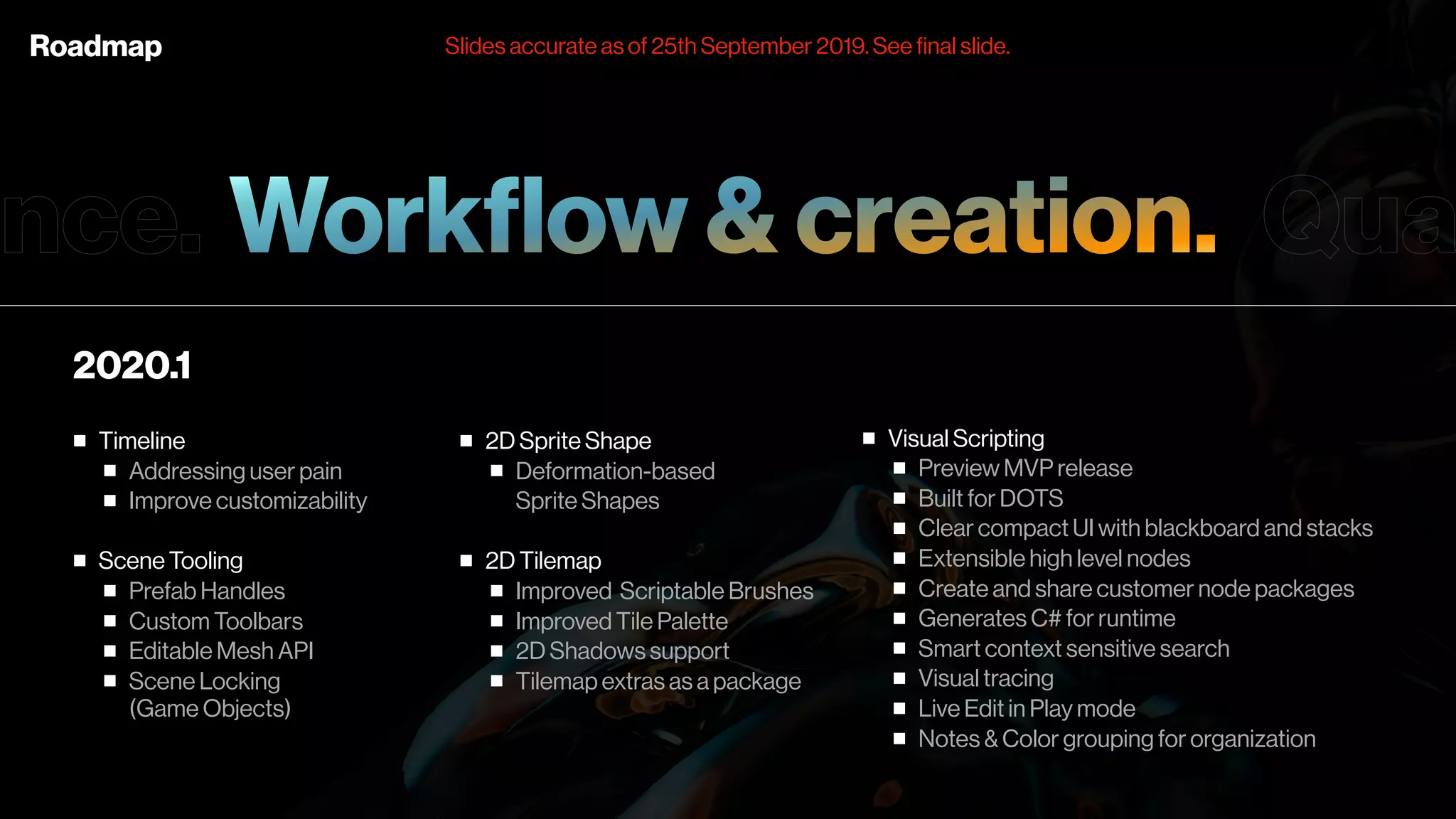 Unite Copehagen 2019 - Unity Roadmap 2020 | PDF