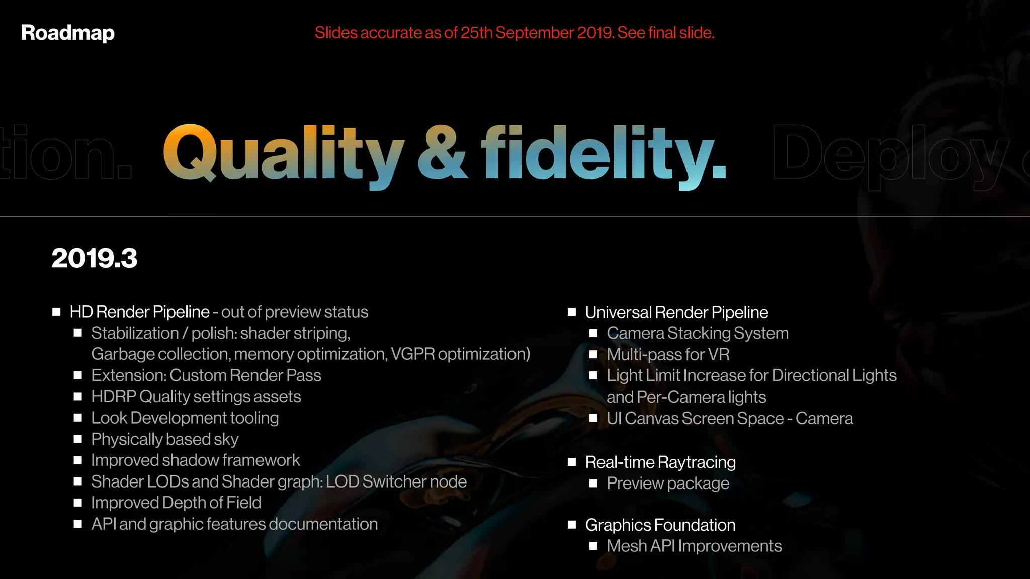 Unite Copehagen 2019 - Unity Roadmap 2020 | PDF