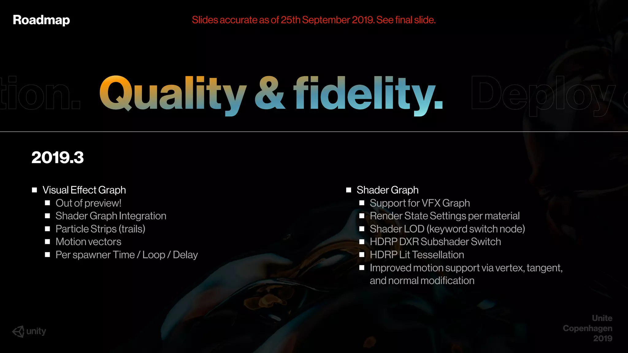 Unite Copehagen 2019 - Unity Roadmap 2020 | PDF