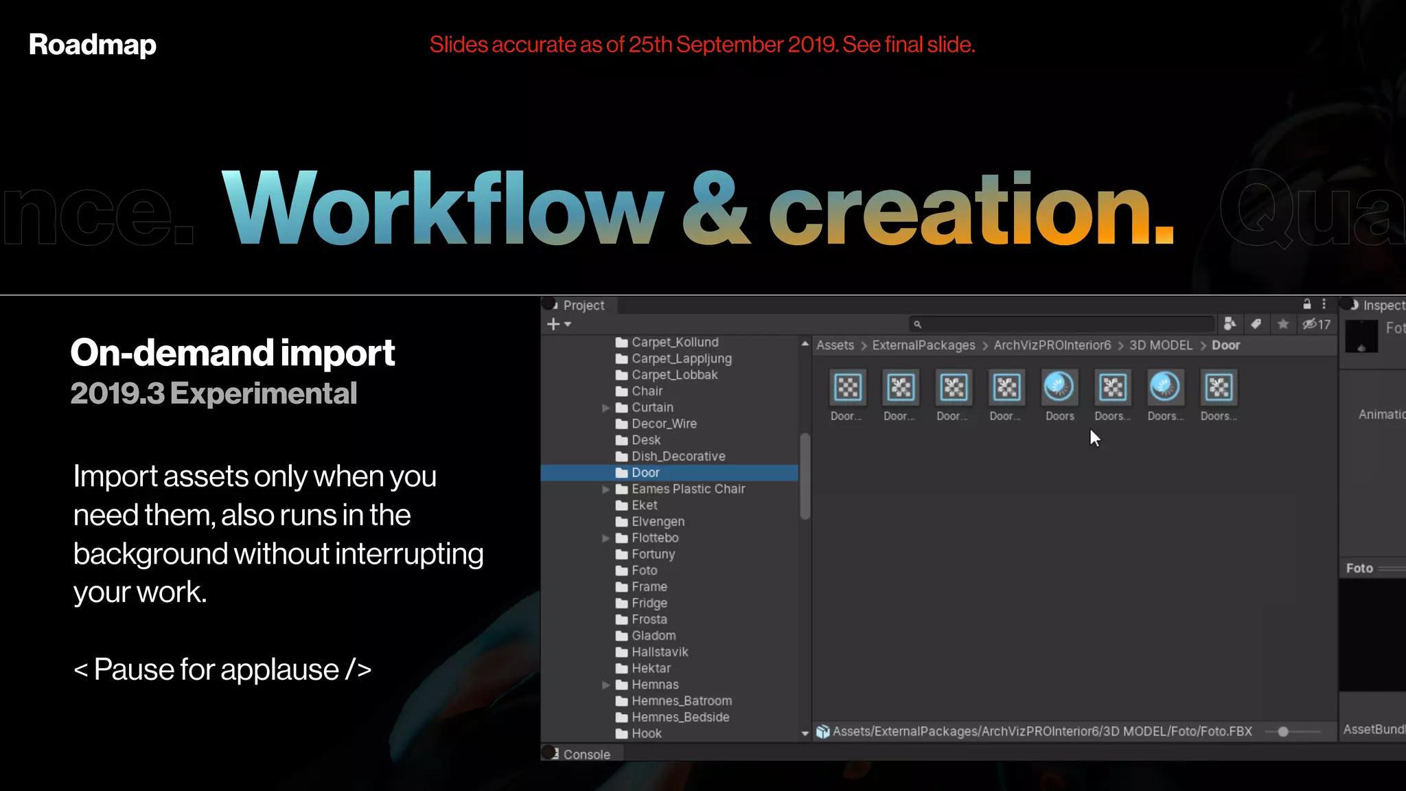 What to expect in 2020: Unity roadmap - Unite Copenhagen 2019 | PPT