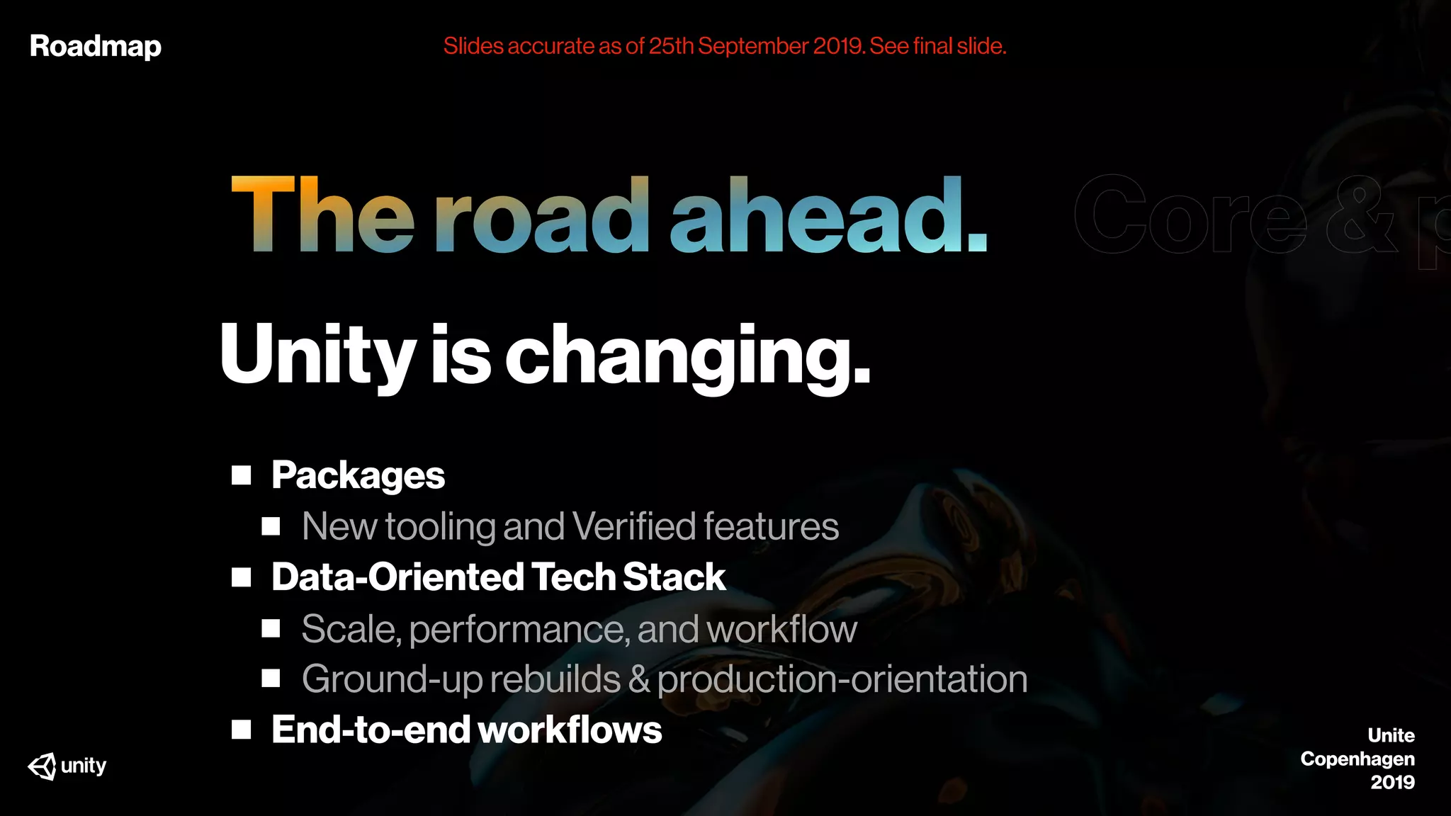 What to expect in 2020: Unity roadmap - Unite Copenhagen 2019 | PPT