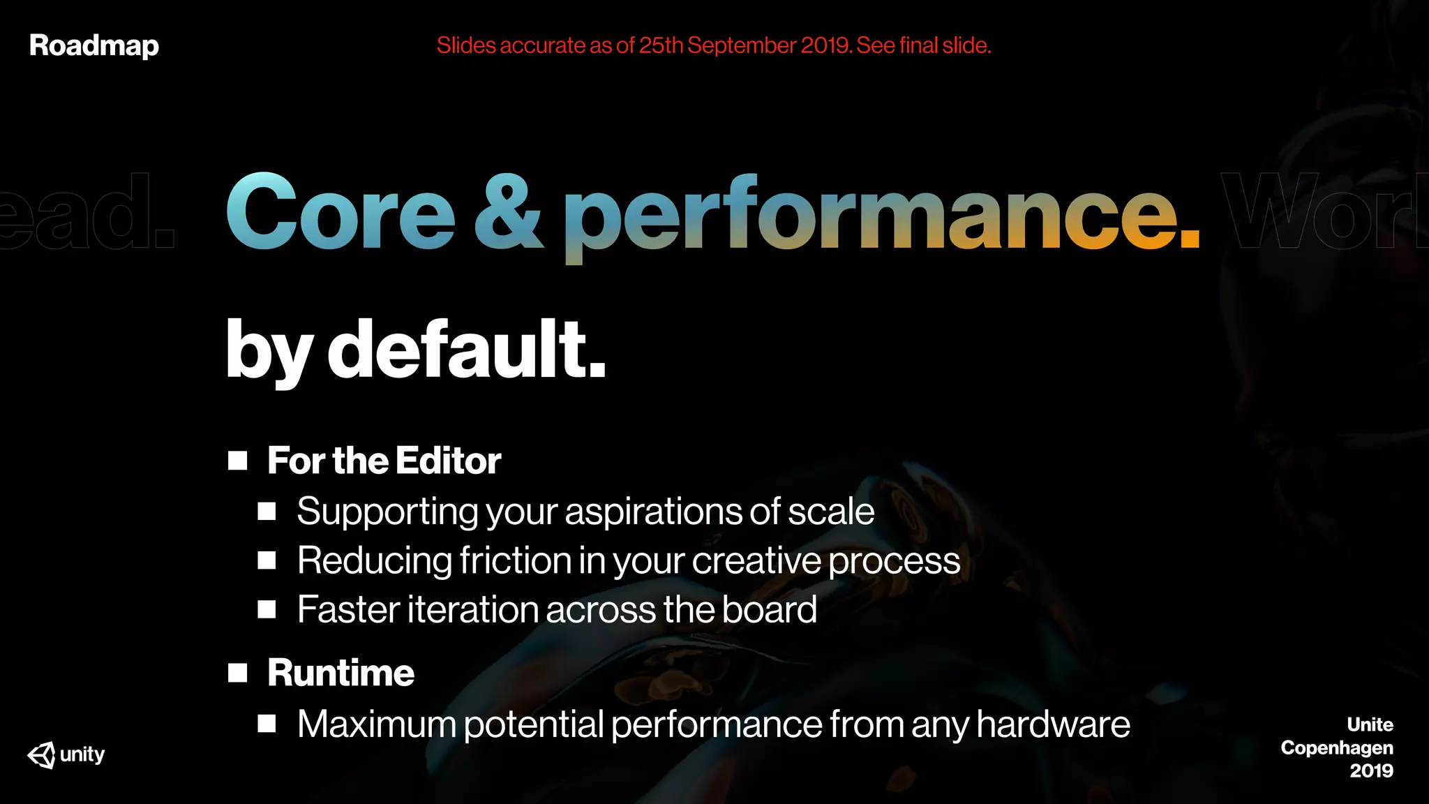 What to expect in 2020: Unity roadmap - Unite Copenhagen 2019 | PDF