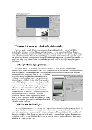 Unity varotojo-sąsaja | PDF