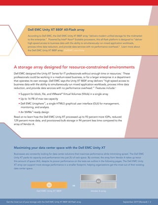 Get the most out of your storage with the Dell EMC Unity XT 880F All ...