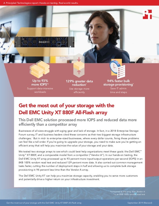 Get the most out of your storage with the Dell EMC Unity XT 880F All-…