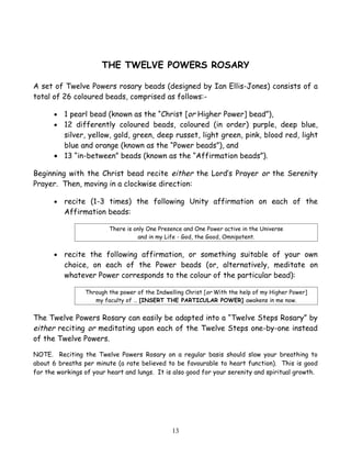 THE TWELVE STEPS AND THE TWELVE POWERS | DOC | Spirituality | Religion ...