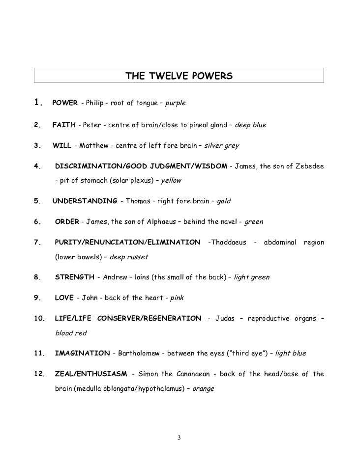 THE TWELVE STEPS AND THE TWELVE POWERS