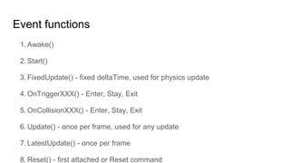 Academy PRO: Unity 3D. Scripting | PPT