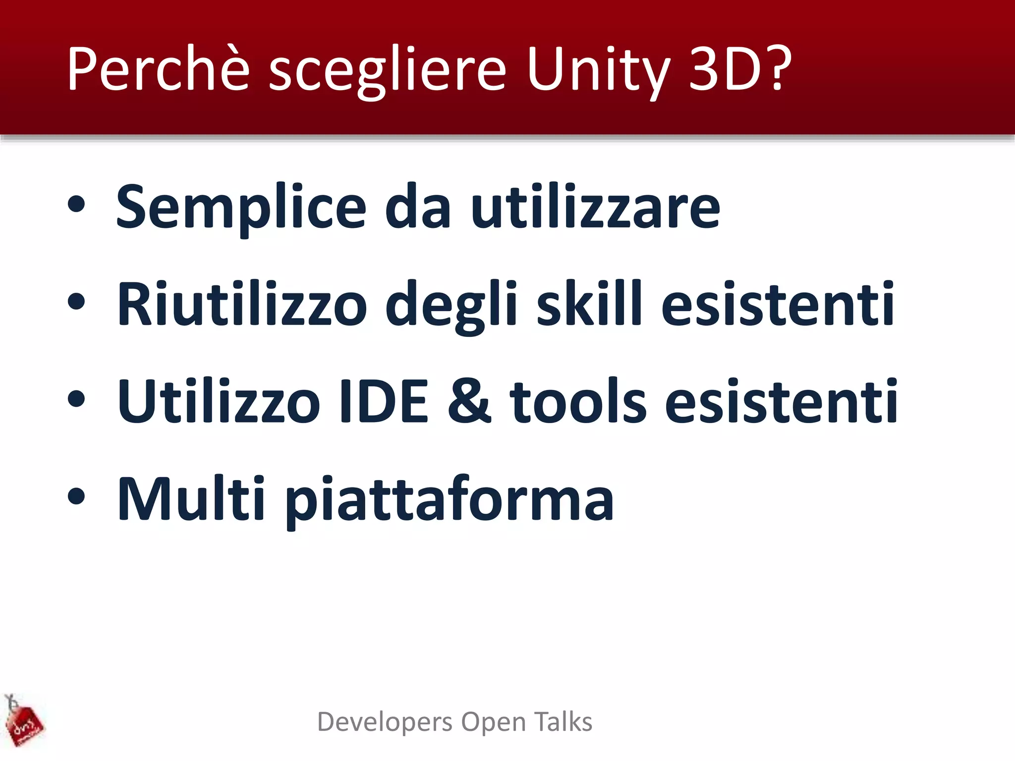 Unity 3D a C# developer's POV | PPTX