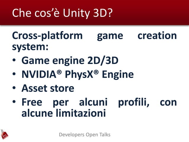 Unity 3D a C# developer's POV | PPTX
