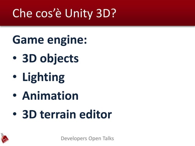 Unity 3D a C# developer's POV | PPT