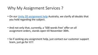 Unity 3D assignment help | PPT