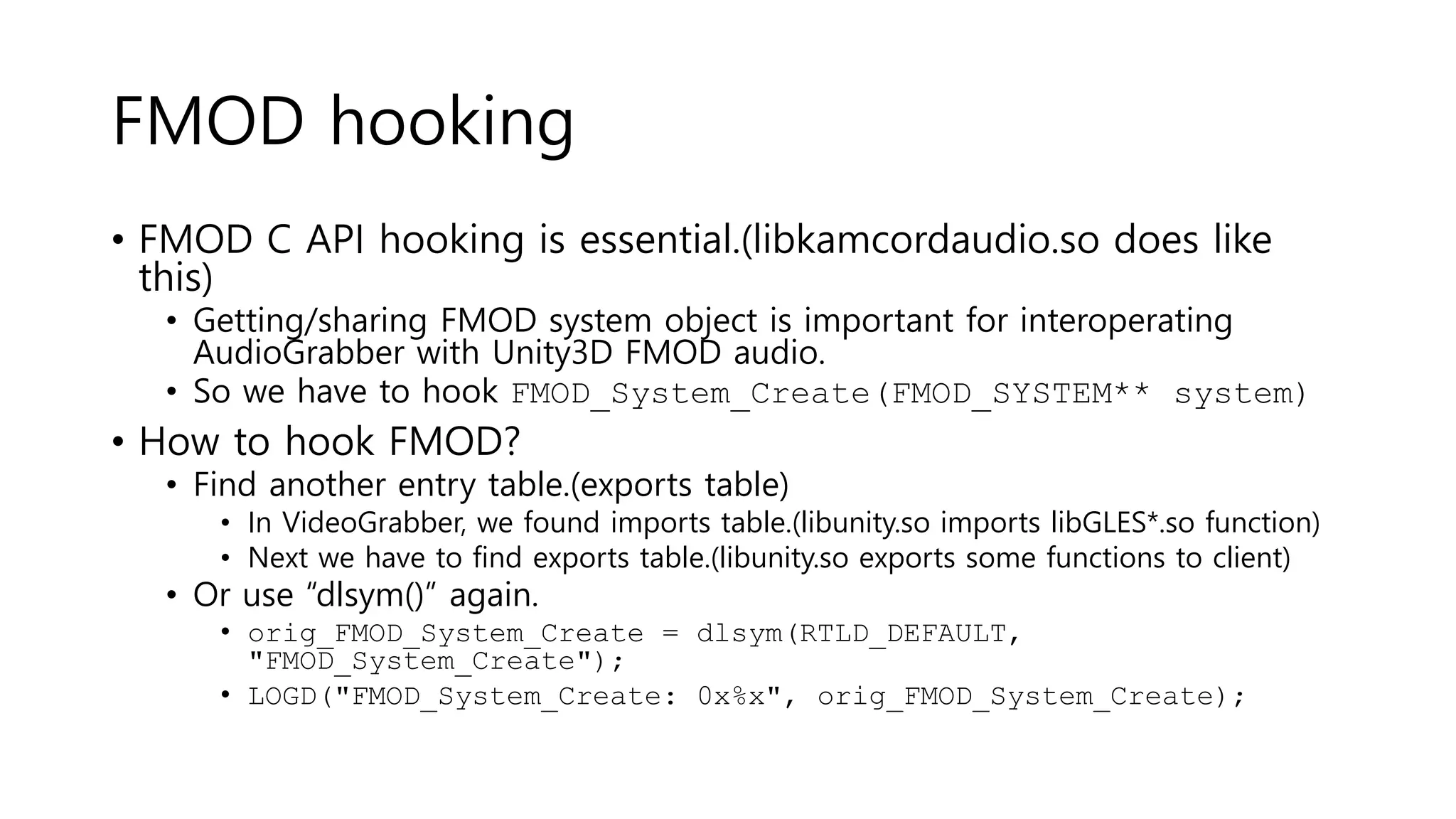 Unity3D Audio Grabber design | PPTX