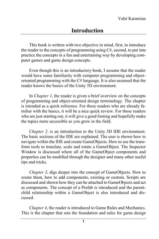 Introduction to Game Programming: Using C# and Unity 3D - Chapter 2 (Preview) | PDF