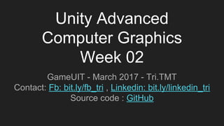 Unity advanced computer graphics week 02 | PDF | Computing | Technology & Computing