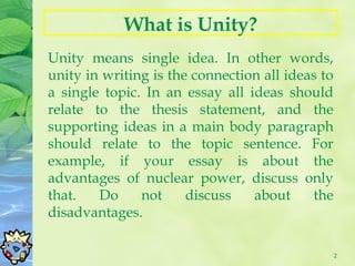 Unity and Coherence Original in English Language.ppt