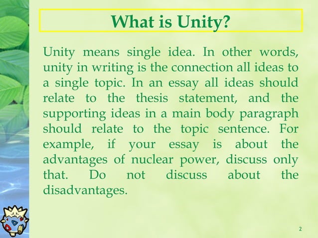 Unity and Coherence Original in English Language.ppt