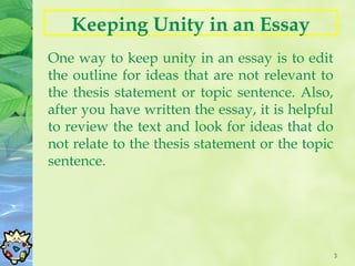 Unity and Coherence Original in English Language.ppt