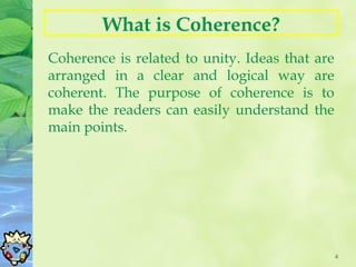 Unity and Coherence Original in English Language.ppt