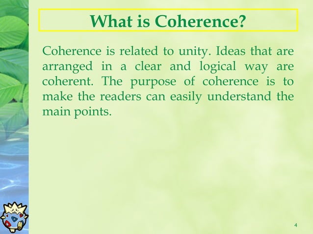 Unity and Coherence Original in English Language.ppt