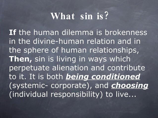 Unity And Sin | PPT