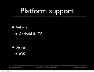 Introduction to AR with Unity3D | PPT