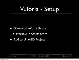 Introduction to AR with Unity3D | PPT