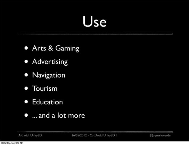 Introduction to AR with Unity3D | PPT