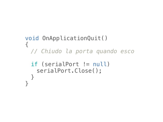 Integrare Arduino con Unity | PPT