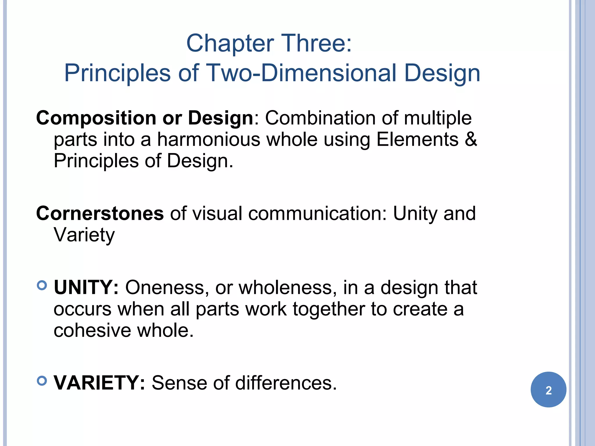 Unity, Balance, Proportion, Scale, Rhythm & Emphasis - Chapter 3 | PPT