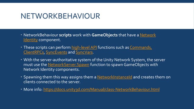 Unity Class 13 Presentation - . | PPTX