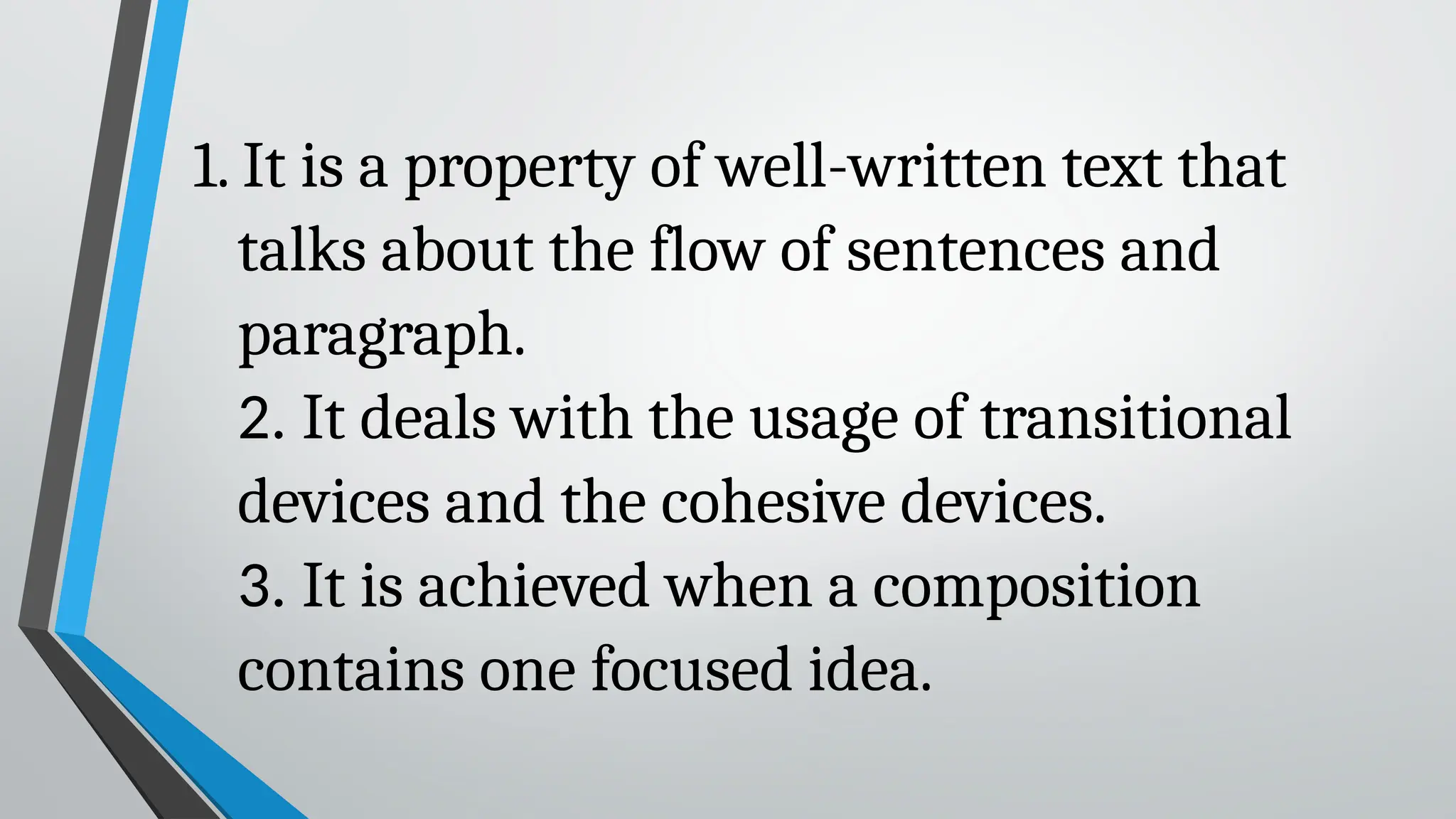UNITY, COHERENCE AND COHESION ACTIVITY.. | PPTX