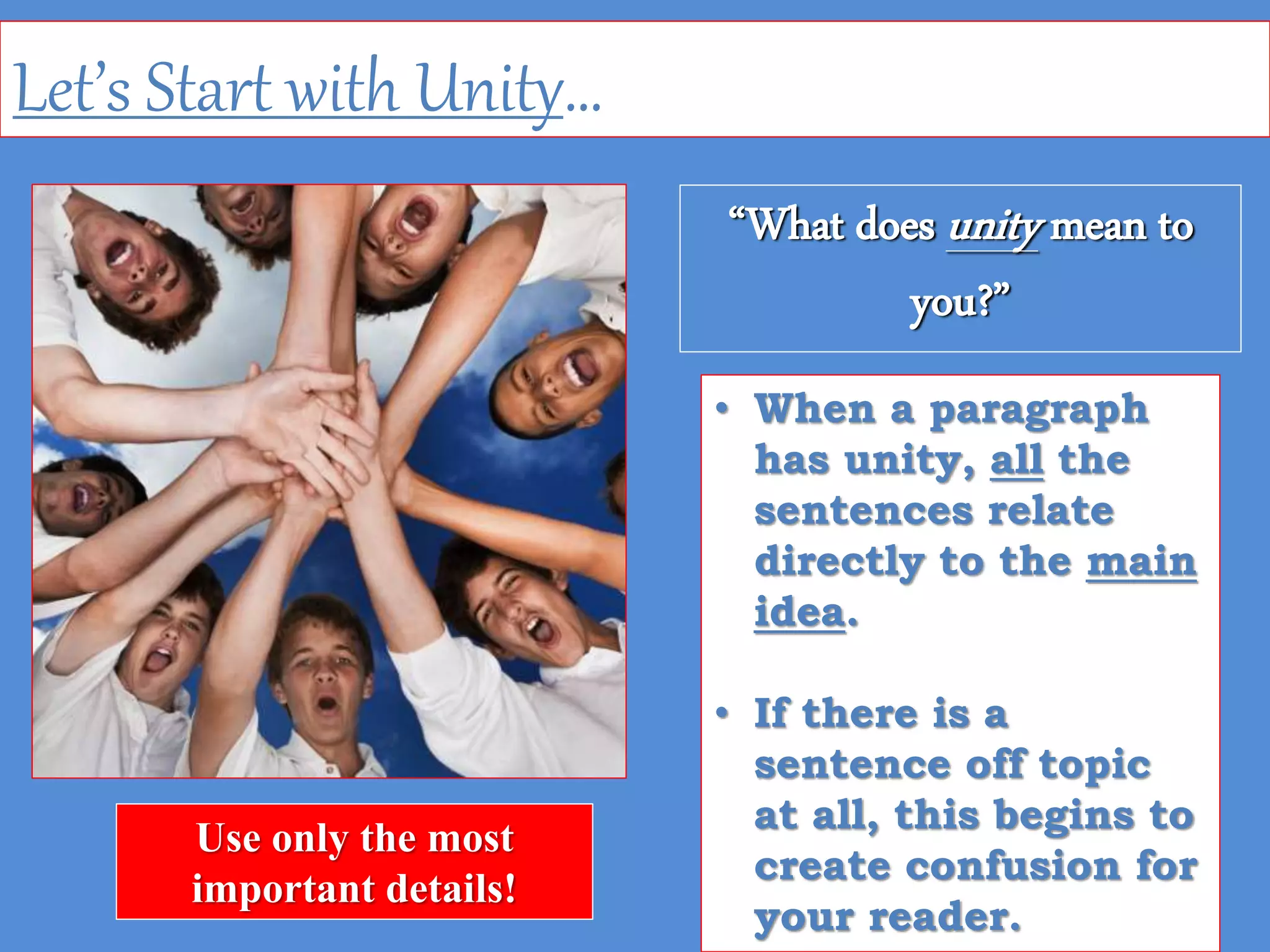 Unity, coherence and elaboration | PPT