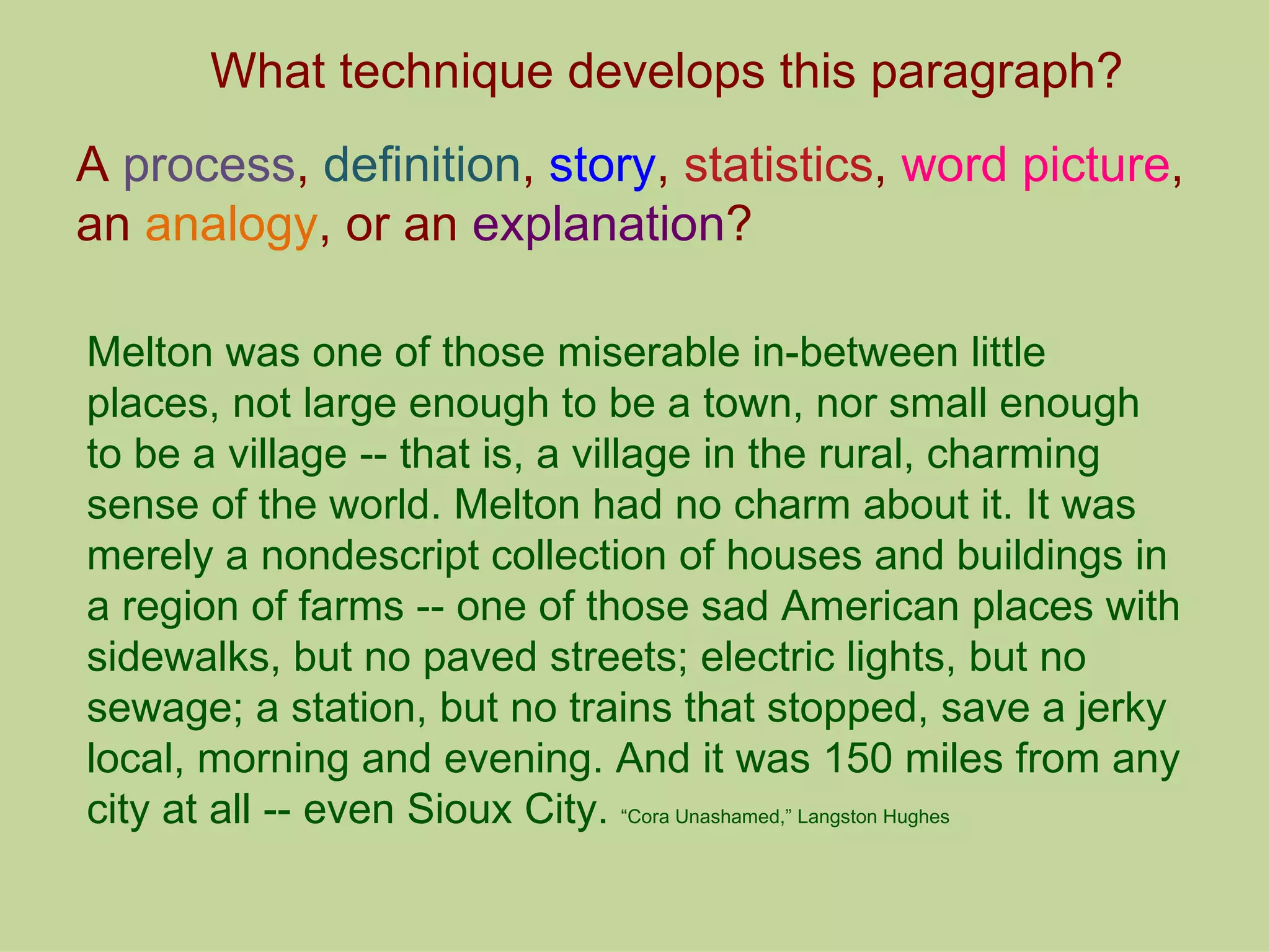 Unity, coherence, development 1 | PPT