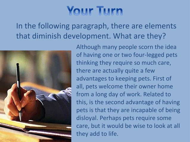 Unity, coherence, development 1 | PPT