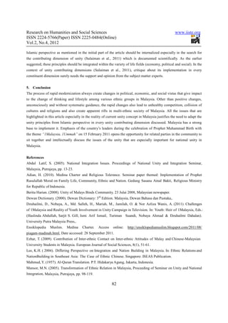 Unity concept from islamic perspective and the reality of unity in ...